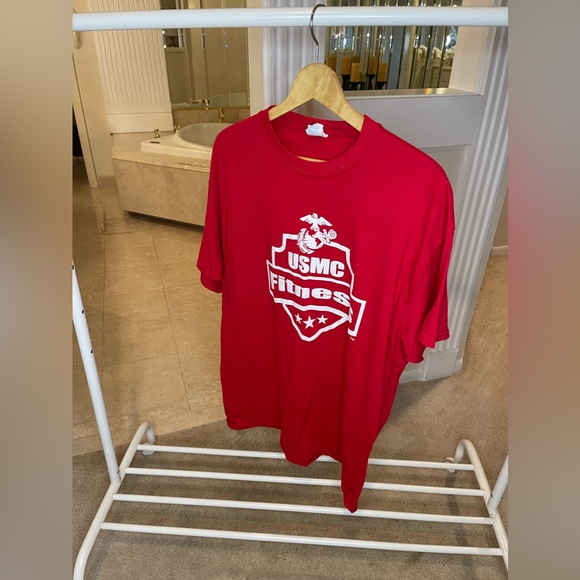 Shirts | Usmc Fitness Red Shirt | Poshmark